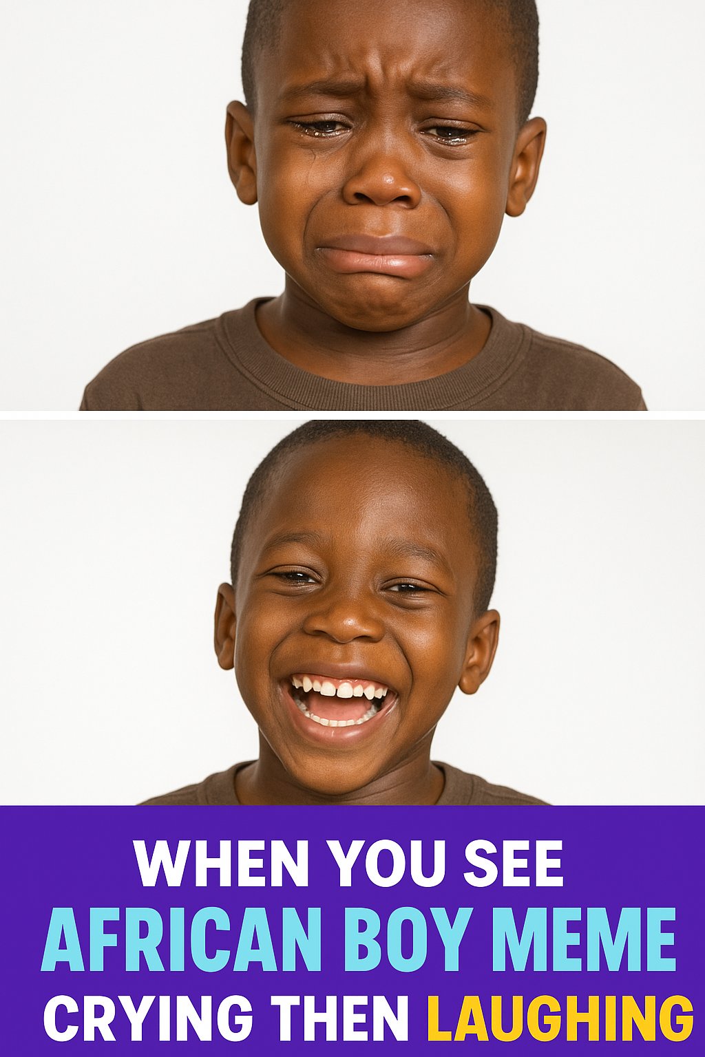 African Boy Crying Then Laughing Meme